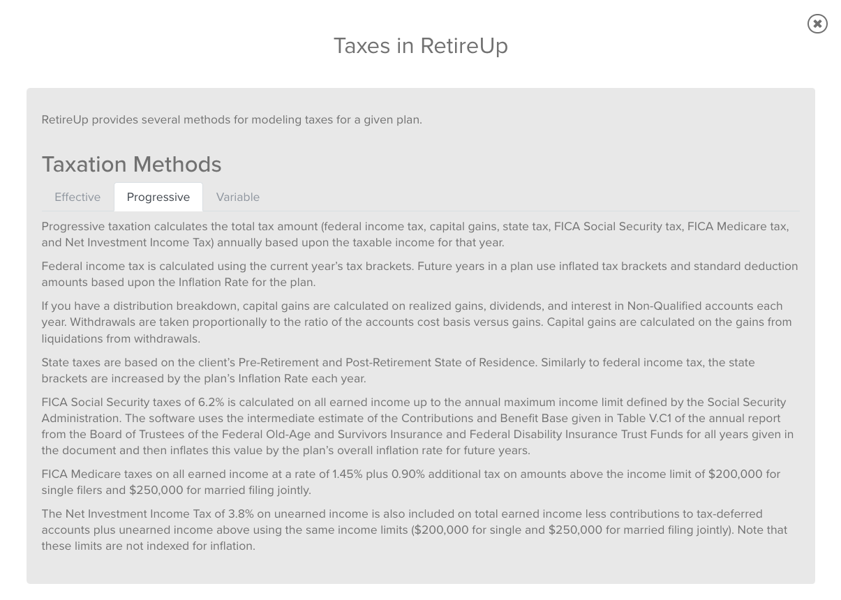 Progressive Tax – RetireUp Help